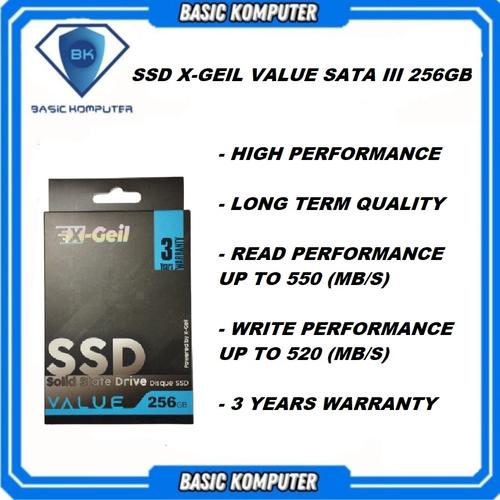 Jual SSD X-GEIL 256GB Sata 3 Garansi 3 Tahun - Jakarta Pusat - BASIC KOMPUTER | Tokopedia