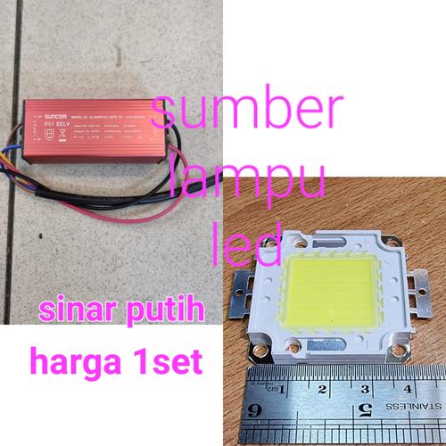 Jual mata led HPL 50watt 50w chip led 50 watt set trafo led 50watt ...