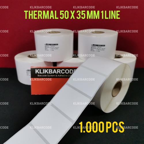 Jual [ HOTDEAL ] PREMIUM LABEL THERMAL 50 X 35 MM - 50 mm x 35 mm ( 1 ...