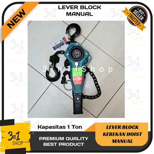 Jual Lever Block 1 Ton / Lever Hoist Manual Katrol Kerekan Portable 1T ...