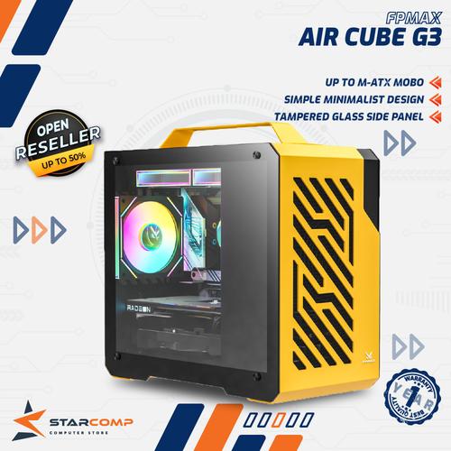 Promo FPMAX Air Cube G3 Yellow Metal / Handle / 1 Fan ARGB mATX ITX ...
