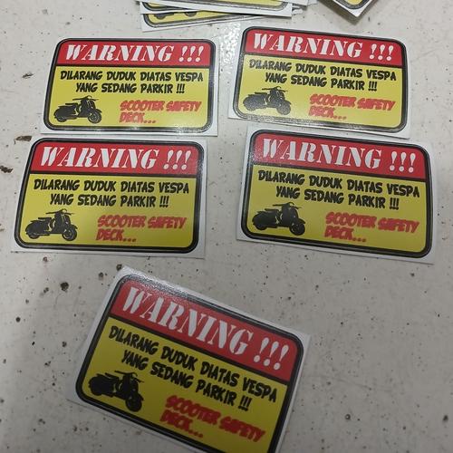 Jual stiker vespa safety deck warning - Kota Bandung - san_sho | Tokopedia