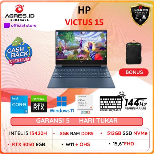 Promo Hp VICTUS 15 I5 13420H RTX3050 6GB/ 8gb 512gb W11+OHS 15.6FHD ...