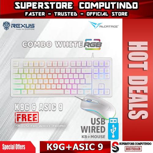 Promo Keyboard Gaming Rexus K9G Fortress TKL RGB Gaming Keyboard Combo ...