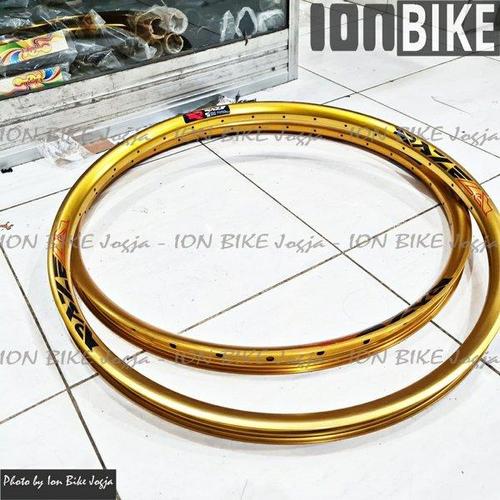Jual Sepasang Velg Rim Rims Raze Ukuran 26 Gold Lubang 32 Hole 32H H ...