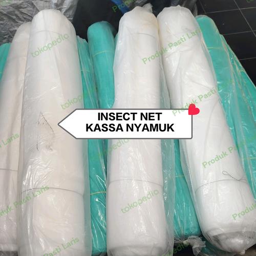 Jual jaring insect net kasa hijau putih 1 roll ukuran 1 x 50 meter ...