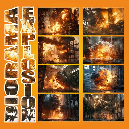 Jual Set Background Diorama Explosion / Ledakan untuk Figure / Gundam ...