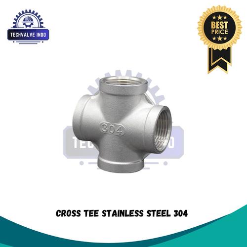 Promo CROSS TEE STAINLESS STEEL 304 1/2" INCH DRAT DALAM - Jakarta ...