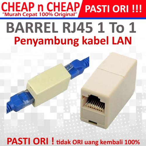 Jual Konektor Barrel 1 to 1 Sambungan Kabel Lan RJ45 Female To Female ...