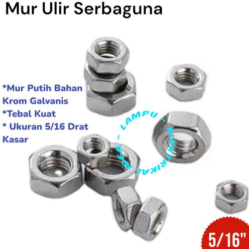 Jual MUR 5/16" GALVANIS/ MUR PUTIH/MUR LONG DRAT KASAR / MUR GALVANIS ...