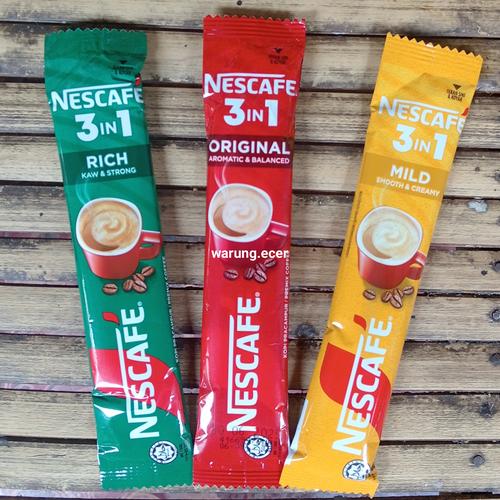 Jual ECERAN - NESCAFE 3IN1 3 IN 1 RICH / ORIGINAL / MILD (1 SACHET ...