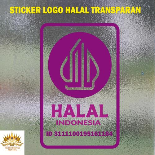 Jual Stiker Vinyl TRANSPARAN Logo Halal Indonesia/ Logo Halal Indonesia ...