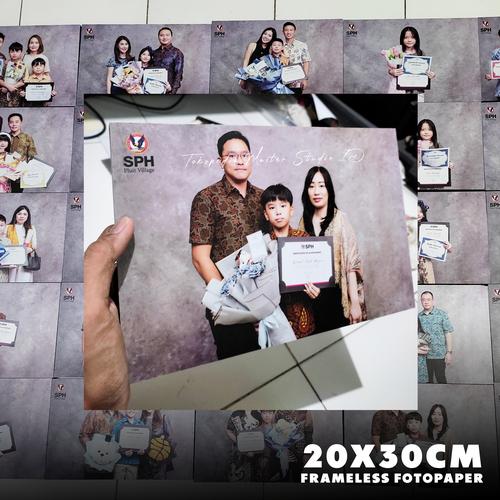Jual Cetak Foto plus Bingkai Spanram frameless 10R A4 20x30cm - natural ...