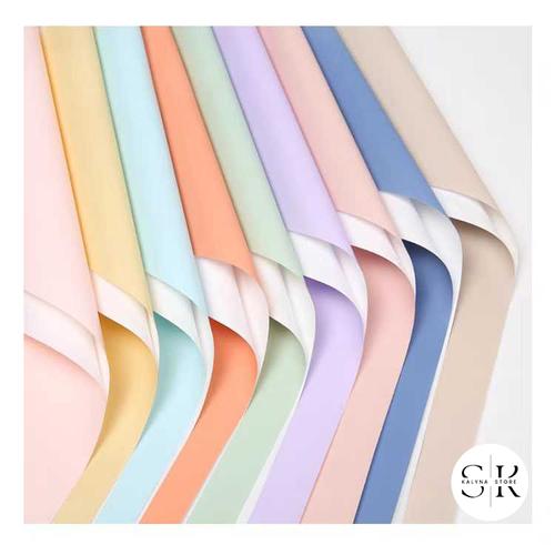 Promo [5 Lembar] Pastel BI COLOR Putih Wrapping Cellophane Kertas Buket ...