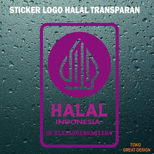 Jual Stiker Vinyl TRANSPARAN Logo Halal / Logo Halal Indonesia / Halal ...