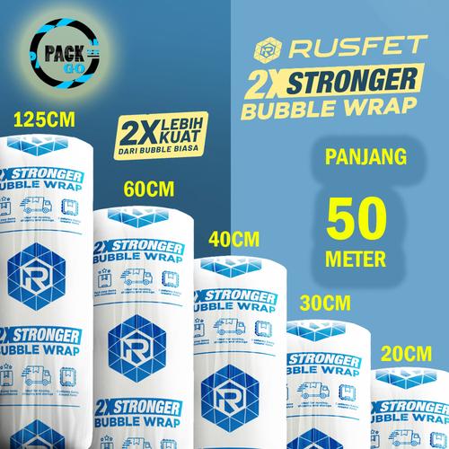 Jual Bubble Wrap Plastik RUSFET BENING 30CM x 50M Berwarna Buble ...