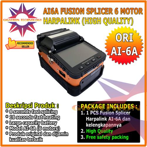 Promo Fusion Splicer AI6A Fiber Optic Fusion Splicer AI-6A Original AI6 New 6 Motor Harpalink ...
