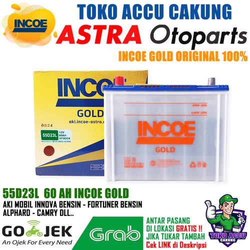 Jual 55D23L Incoe Gold Astra Original 60 Ah Aki mobil Innova bensin ...