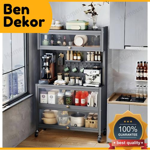 Jual Rak Dapur Rak Piring Kabinet Dapur Penyimpanan Microwave Lemari ...