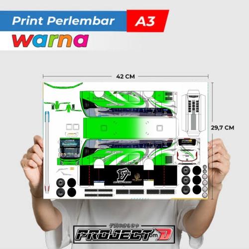 Jual Lembaran Pola miniatur bus TUAN MUDA JET BUS 5 Papercraft - MAUDI ...