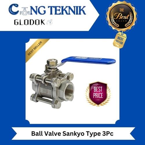 Promo 2 1/2" Inch Stop Kran Ball Valve Stainless Sankyo 3Pc Body - Jakarta Barat - Cong Teknik ...