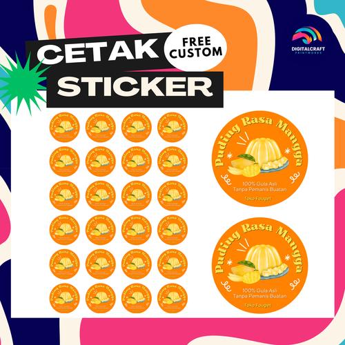 Jual Cetak Stiker / Sticker Kraft / Sticker Craft A3+ (Print + Cutting ...