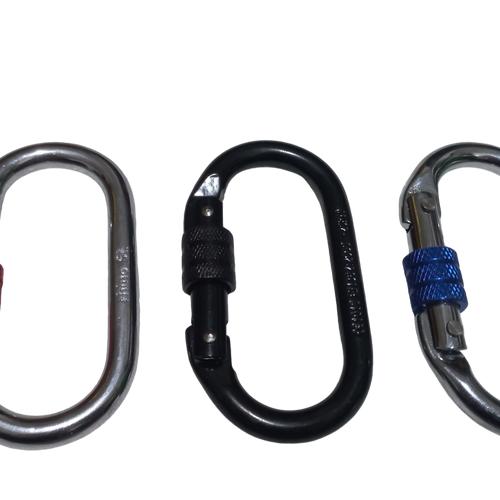 Jual Carabiner srew lock Baja 25 KN, berkualitas bersertifikat steel ...