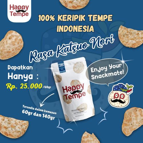 Jual Tempe Chips Happy Tempe Katsuo Nori - Katsuo Nori, 60 gram ...