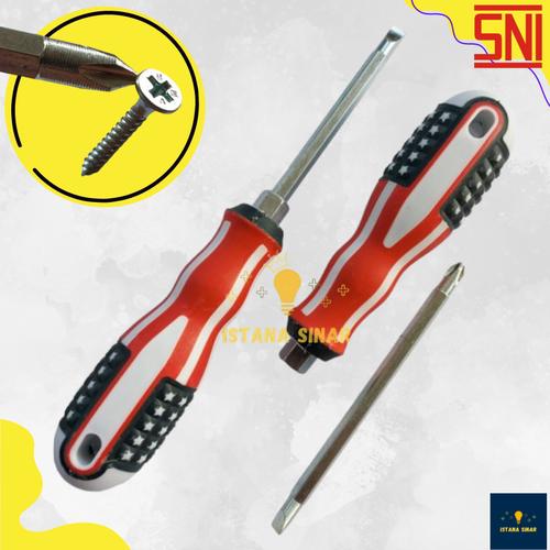 Jual Obeng Bolak Balik 4 Inch MIN PLUS 2IN1 2 Way Bendera USA Flag ...