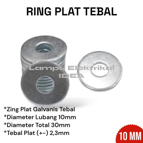 Jual RING PLAT 10 MM LEBAR & TEBAL PUTIH GALVANIS UNTUK MUR BAUT UKRAN ...