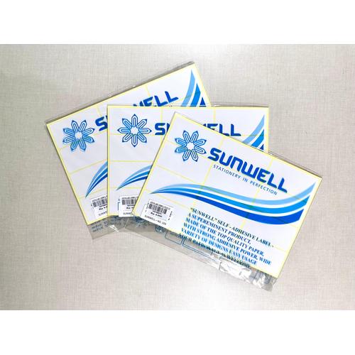 Jual KERTAS LABEL SUNWELL 103 / STIKER NAMA / STIKER LABEL HARGA ...