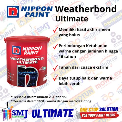 Jual Cat Tembok Eksterior NIPPON PAINT WEATHERBOND ULTIMATE Warna ...