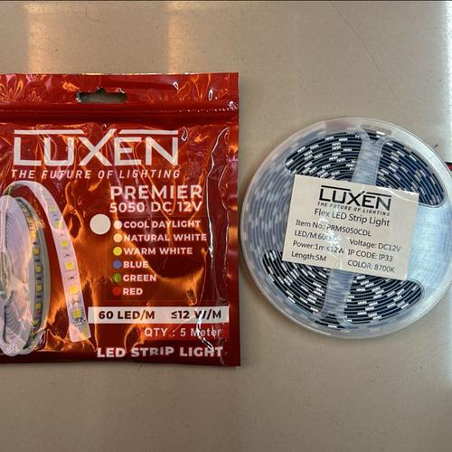 Jual LUXEN LED Strip 5050 PREMIER DC12V 5meter Cahaya Putih, Kuning dan ...