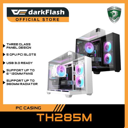 Promo darkFlash TH285M M-ATX PC Casing [NO FAN] / Casing PC Tanpa Fan ...