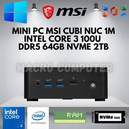Jual MINI PC MSI CUBI NUC 1M INTEL CORE i3 100U FULLSET +RAM +SSD | MSI ...