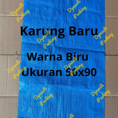 Jual Karung Plastik 50 Kg Ukuran 56x90 56 x 90 Karung Baru Biru Karung ...