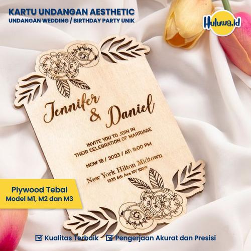 Jual Kartu Undangan Aesthetic / Undangan Wedding Event Birthday Party ...