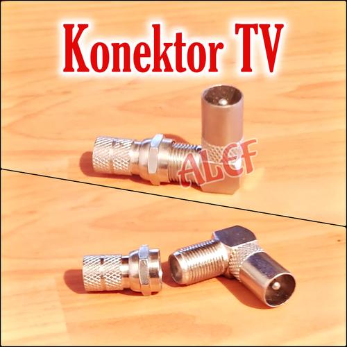 Jual Konektor TV L Connector rg6 analog digital stb - Kota Surabaya ...