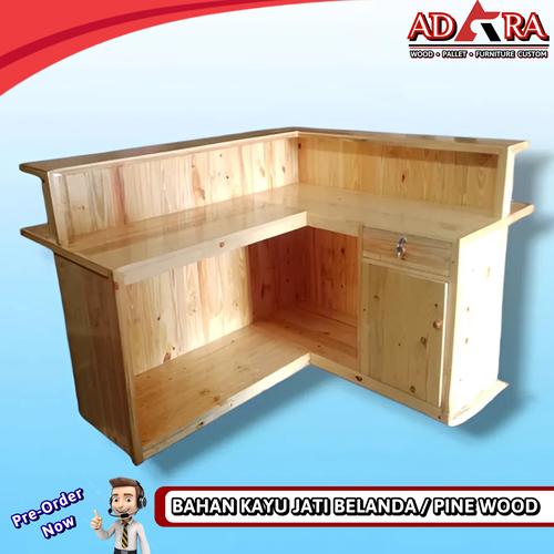 Jual MEJA LETTER L / MEJA BARISTA KAYU JATI BELANDA - Kota Bekasi ...