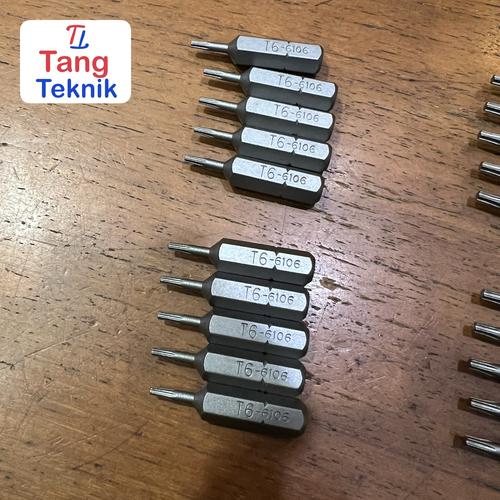 Jual Genius tools mata bit / star screwdriver bit ukuran T6 x 30mm 6106 ...