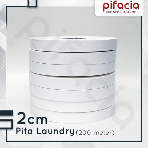 Jual Pita Label Laundry/Taffeta Label Penanda Roll Kain Kertas 20 mm ...