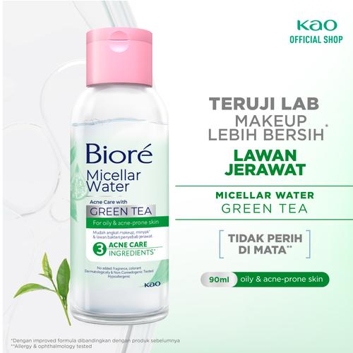 Jual Biore Micellar Water Acne Care Green Tea 90ml - Make Up Remover ...