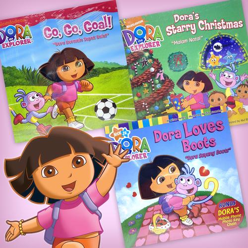 Jual Dora The Explorer Story Book 3 Buah Buku Cerita Berwarna ...