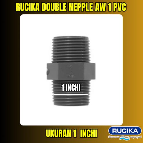 Jual Pipa Penyambung PVC Double Nepel AW Nepple Ukuran 1 Inchi Original Rucika Kualitas Terbaik ...