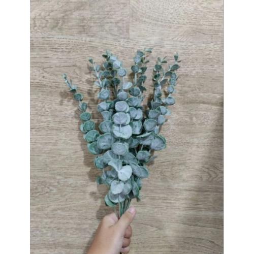 Jual daun ecaliptus artificial buket ecalyptus bunga dollar plastik 30 ...