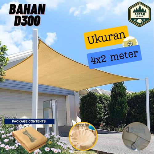 Promo kanopi taman | Awning canopy taman | sun shade | ukuran 4x2 meter ...