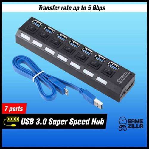 Jual USB HUB 7 PORT ON OFF PORT SAKLAR HIGH SPEED CABANG 7 PORT USB 3.0 ...