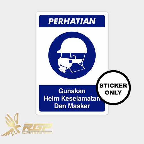 Jual Sticker APD Gunakan Helm Keselamatan Dan Masker - Kota Bekasi ...