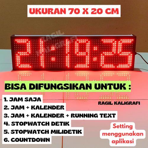 Jual Jam digital ukuran 70 x 20 - jam digital ntp ukuran 70 x 20 cm jam ...
