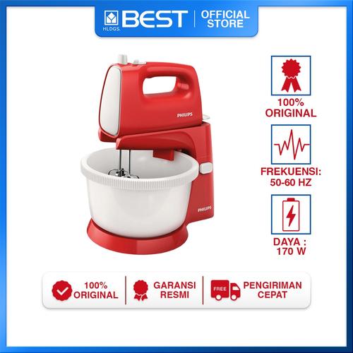 Promo Mixer PHILIPS HR1559/10 Putih Merah Kapasitas Mangkuk 2 Liter ...